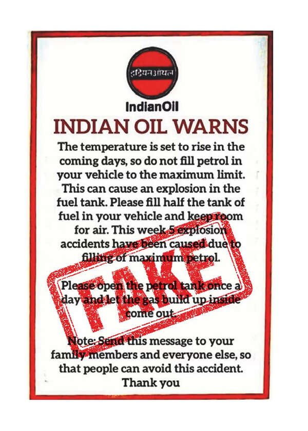 Fuel Tanks: Viral Message To Not Fill Fuel Tanks Of Vehicles To ...