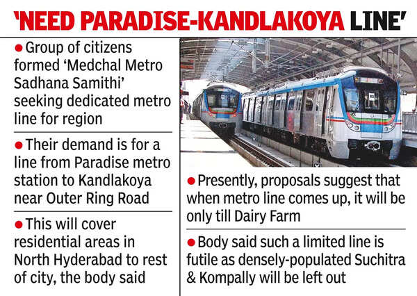 Metro Line: Citizens’ Body Seeks Dedicated Metro Line For North Hyd ...