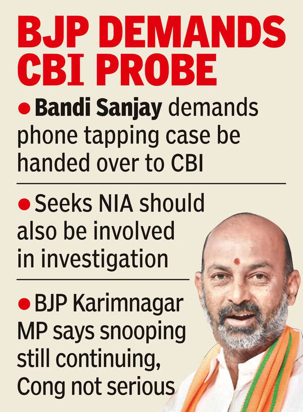 Phone Tapping: Harish & Revanth victims of phone tapping, says Bandi ...