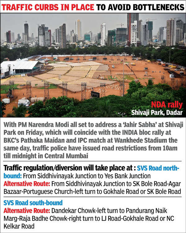 Mumbai News: Two mega rallies in Mumbai today: PM Modi at Shivaji Park ...