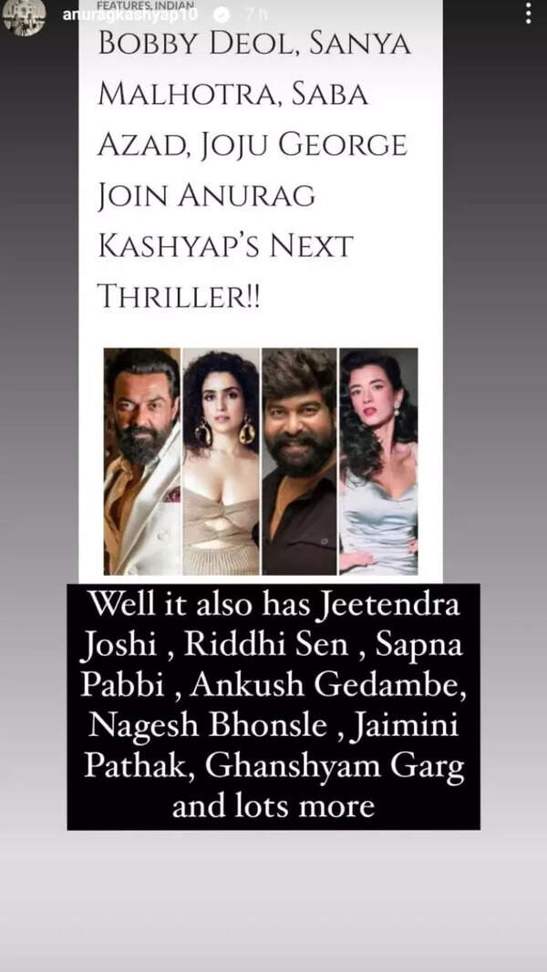Riddhi Sen collaborates with Anurag Kashyap for their next ; Saba Azad ...