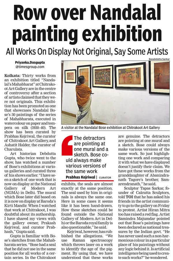 Nandalal Bose: Grandson protests, Nandalal exhibition ‘officially ...
