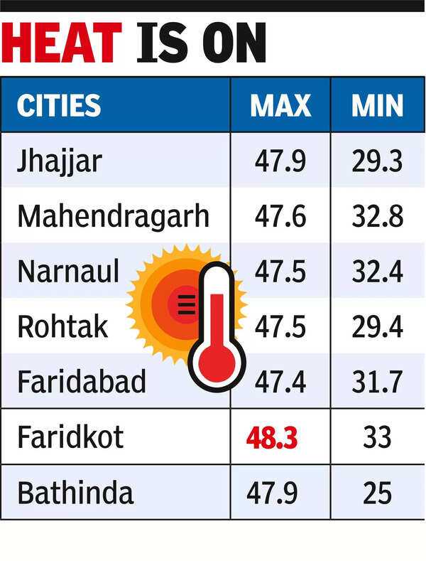 Temperature: At 49.10c, Sirsa Hottest In Haryana | Chandigarh News ...
