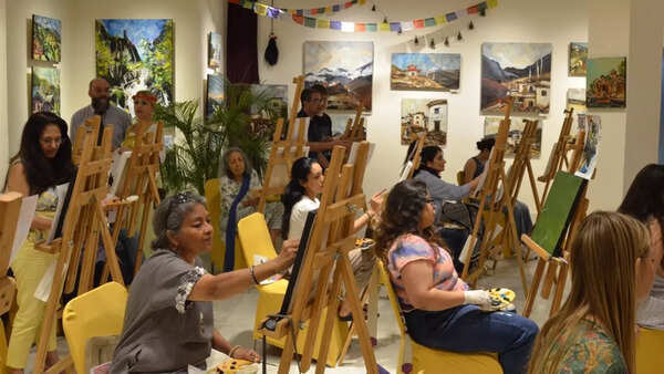 Participants showcase creativity at painting masterclass workshop in ...
