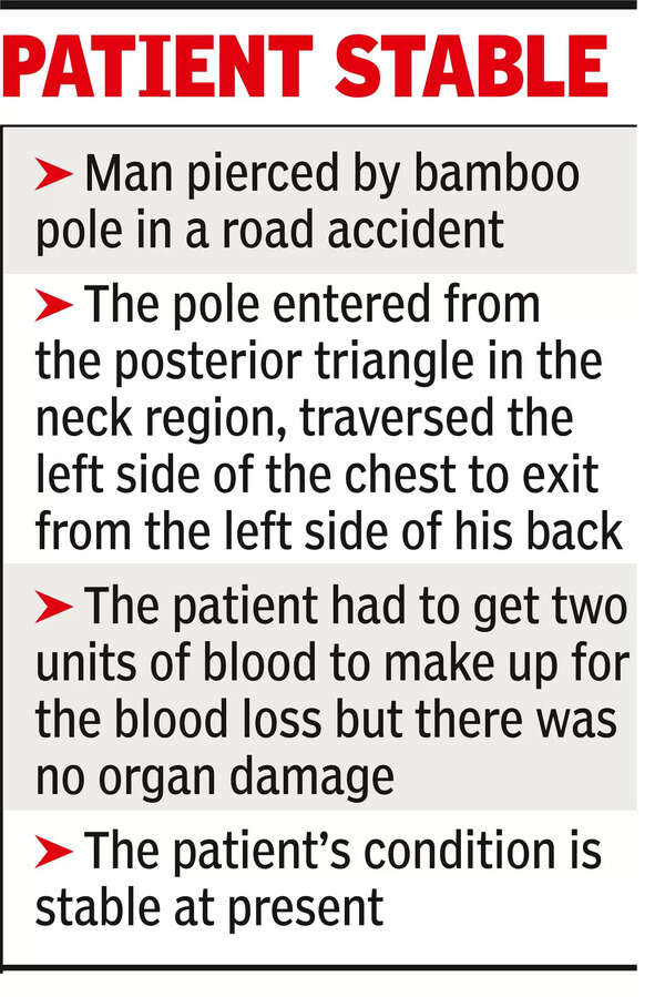 Man impaled on bamboo pole saved at govt hosp | Kolkata News - Times of ...