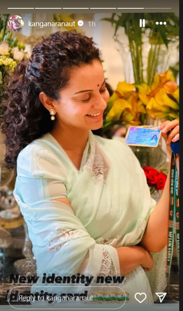 Kangana Ranaut flaunts her new MP identity card post debut win in Lok ...