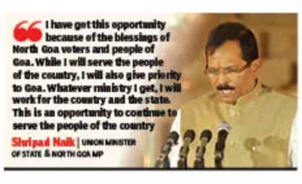 6-time North Goa MP Shripad Naik once again inducted into Union Cabinet ...