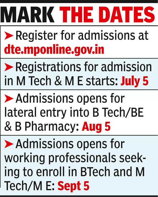 DTE: DTE begins admission process from today | Indore News - Times of India