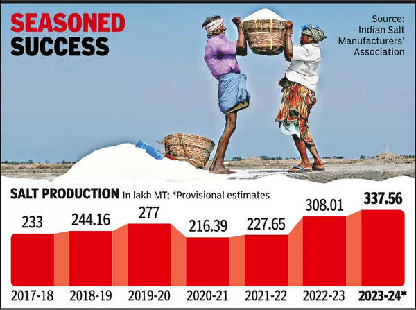 Salt Production: Gujarat hits 7-year production peak | Ahmedabad News ...