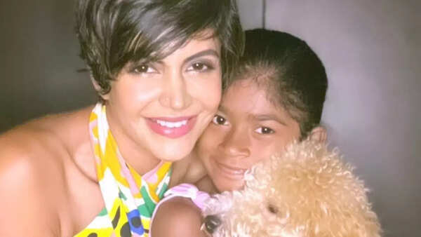 Mandira Bedi is happy to see her daughter Tara off to school a month ...
