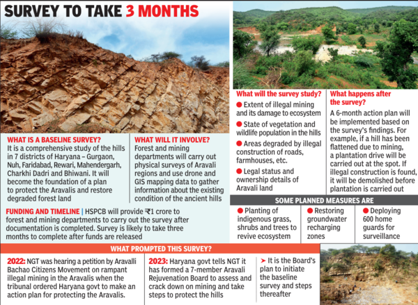 Aravalis: Haryana to conduct first baseline Aravali survey to map ...