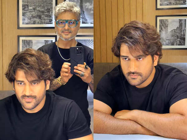 MS Dhoni Haircut: MS Dhoni looks 10 years younger as he flaunts his ...