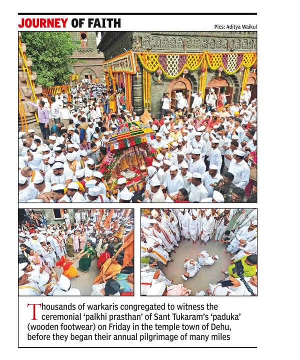 Palkhi Procession: Palkhi procession of Sant Tukaram Maharaj begins ...