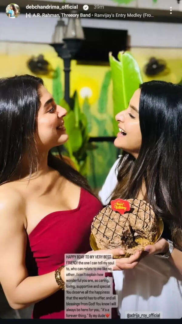 Debchandrima Singha Roy wishes her ‘best friend’ Adrija Roy with an adorable post - Times of India