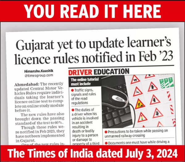 Learner'S Licence: New Rules for Obtaining Learner's Licence in Gujarat | Ahmedabad News - Times ...