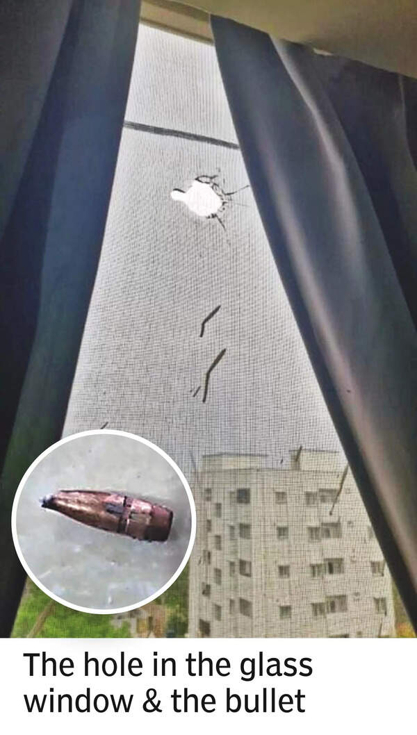 Bullet: Stray bullet lands in Narsingi flat, Hyderabad | Hyderabad News ...