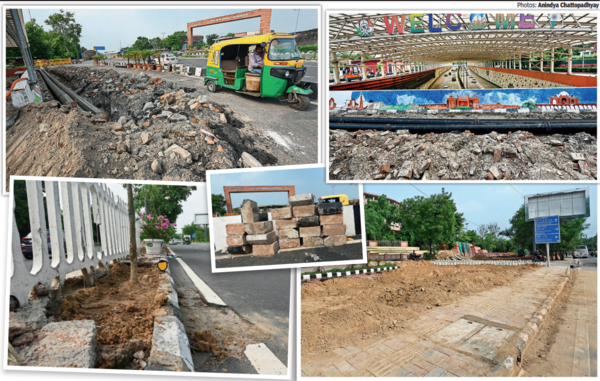 Mathura Road: Mathura Road Refurbished for G20 Summit Now Fractured for ...