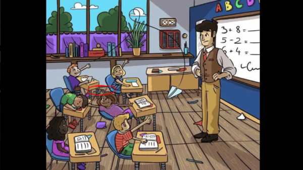 Optical Illusion: Only a sharp-eyed person can help the teacher find ...