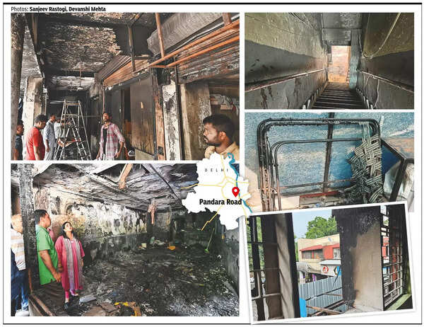 Fire: Fire at Veg Gulati Restaurant on Pandara Road | Delhi News ...