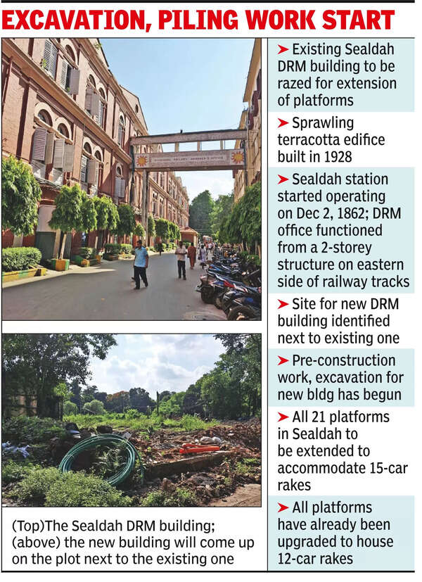 Sealdah DRM Building: Sealdah DRM building demolition for 15-car rakes ...