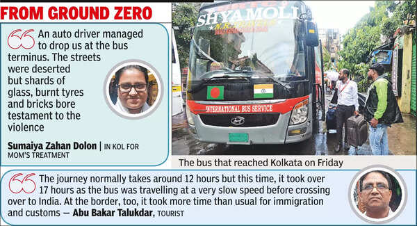 Busload of Relief Reaches Kolkata from Trouble-Torn Dhaka | Kolkata ...