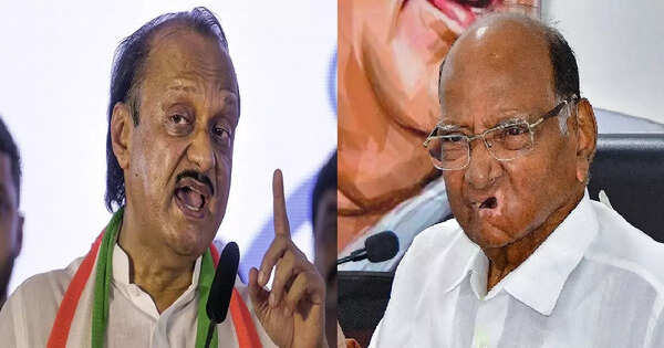 Maharashtra dy CM Ajit Pawar unveils painting of Sharad Pawar on his 80th birthday