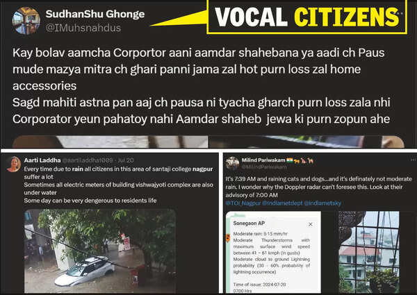 Rain Damage: Nagpur residents express anger on social media over rain ...