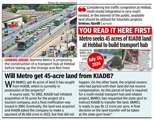 Multi-Modal Transport Hub: Activists praise BMRCL's plan for multi ...