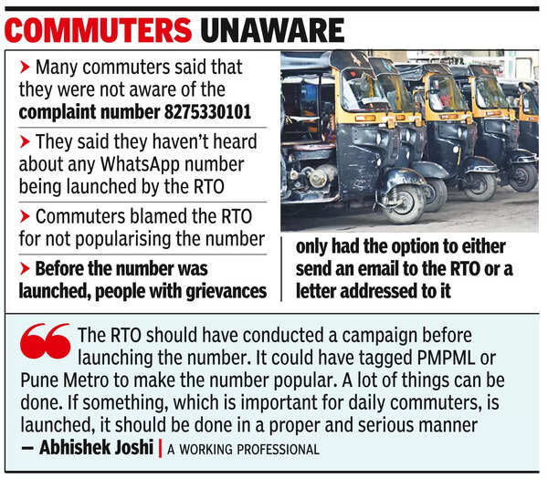 Complaints: Pune RTO Launches WhatsApp Number for Complaints Against Auto Drivers | Pune News ...