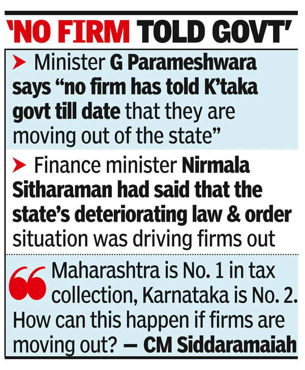 Home minister G Parameshwara counters FM Nirmala Sitharaman: No firm ...