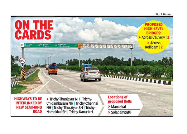 Semi-Ring Road: New semi-ring road for Trichy to have 4 high-level ...
