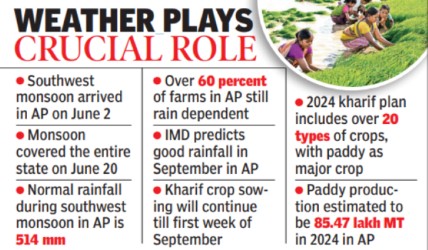 Rainfall: IMD predicts above normal rainfall in September in Andhra Pradesh | Visakhapatnam News ...