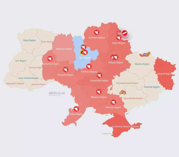 Drone air attack alert in Kyiv as UAVs enter Ukrainian airspace - Times ...
