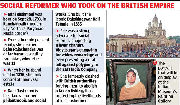 Rani Rashmoni: Rani Rashmoni's Legacy Honored with Portrait at Indian ...