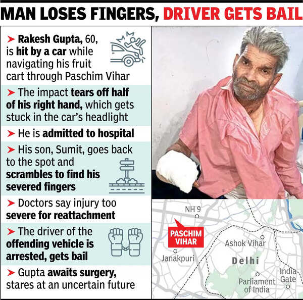 Tragic Accident Leaves Fruit Seller with Severed Hand in Delhi | Delhi ...