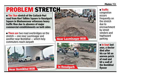 Cuttack-Puri Road: Commuters Suffer As Rain Opens Up Craters On Cuttack ...