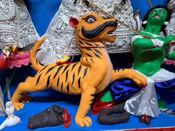 Tiger being the symbol of soil fertility replaces the lion at Kunda ...