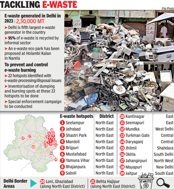 New Delhi Targets 22 Hotspots for E-Waste Burning Management | Delhi ...