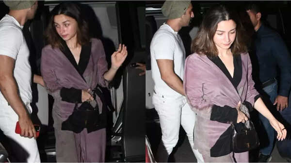 Alia Bhatt's velvet blazer is a 'blazing' success on family dinner ...