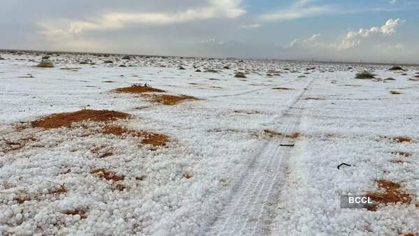 Snow in the desert: Citizens of this hot desert woke up to beautiful ...