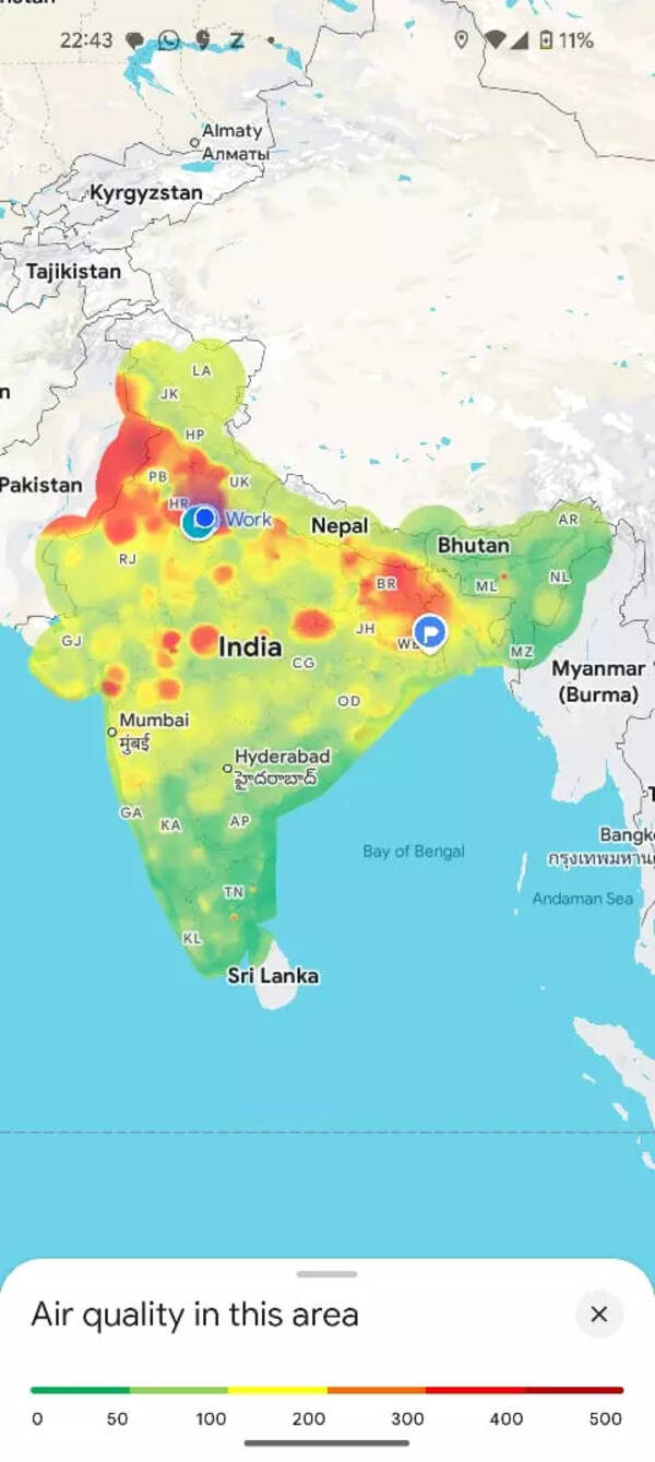 Google Maps' real-time Air Quality Index is now available in India ...