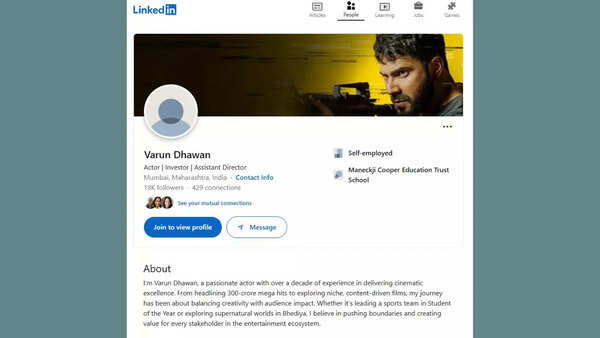 “Chalo LinkedIn par bhi debut ho gaya!”: Varun Dhawan joins LinkedIn, exploring new frontiers ...