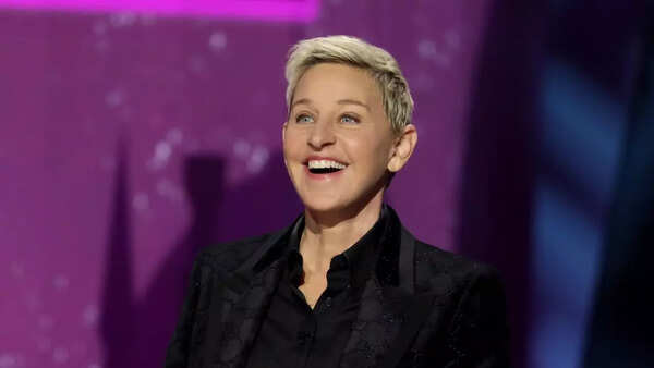 Ellen DeGeneres rocks new look at 66, shows off brunette hair in UK Pub ...