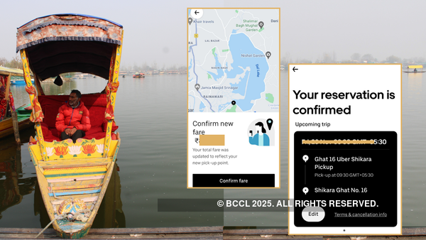 Visiting Srinagar? Pre-book a shikara ride through the Uber app - Times ...