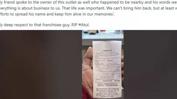 Delhi restaurant's tribute to deceased Atul Subhash is heartwarming ...