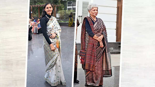Honouring handloom on World Sari Day | Events Movie News - Times of India