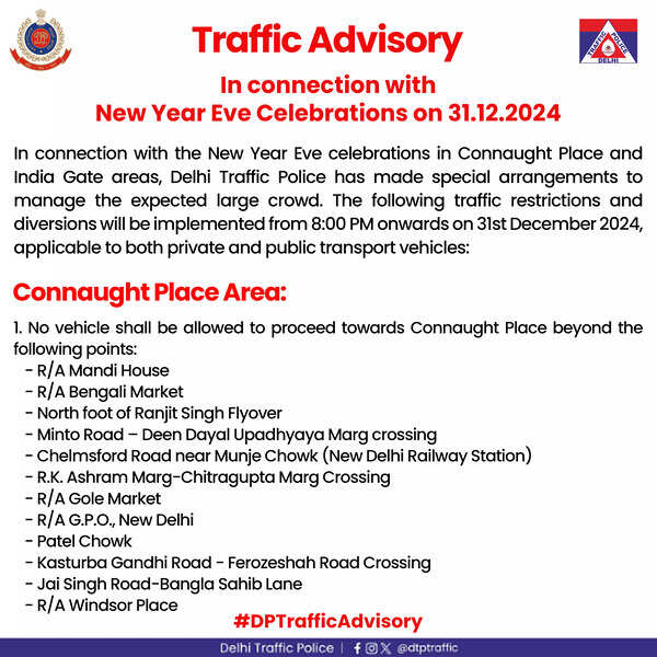 Planning a New Year bash? Check Delhi Police's advisory first | Delhi ...