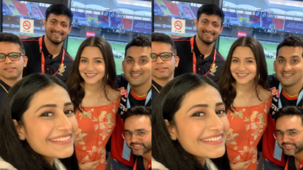 Video of Anushka Sharma cheering for Virat Kohli after KL Rahul's catch during RCB VS LSG match ...