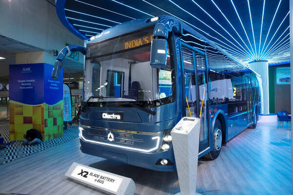 Olectra Greentech rolls out new buses equipped with blade battery technology - Times of India