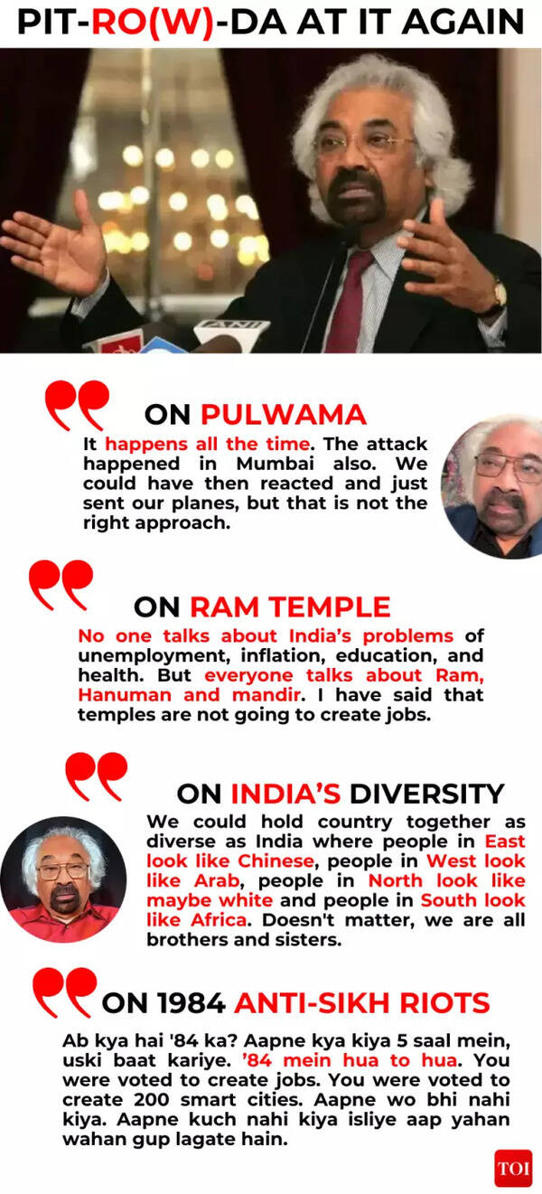 Sam(e) trouble again: Pitroda puts Congress on backfoot with his China praise | India News ...